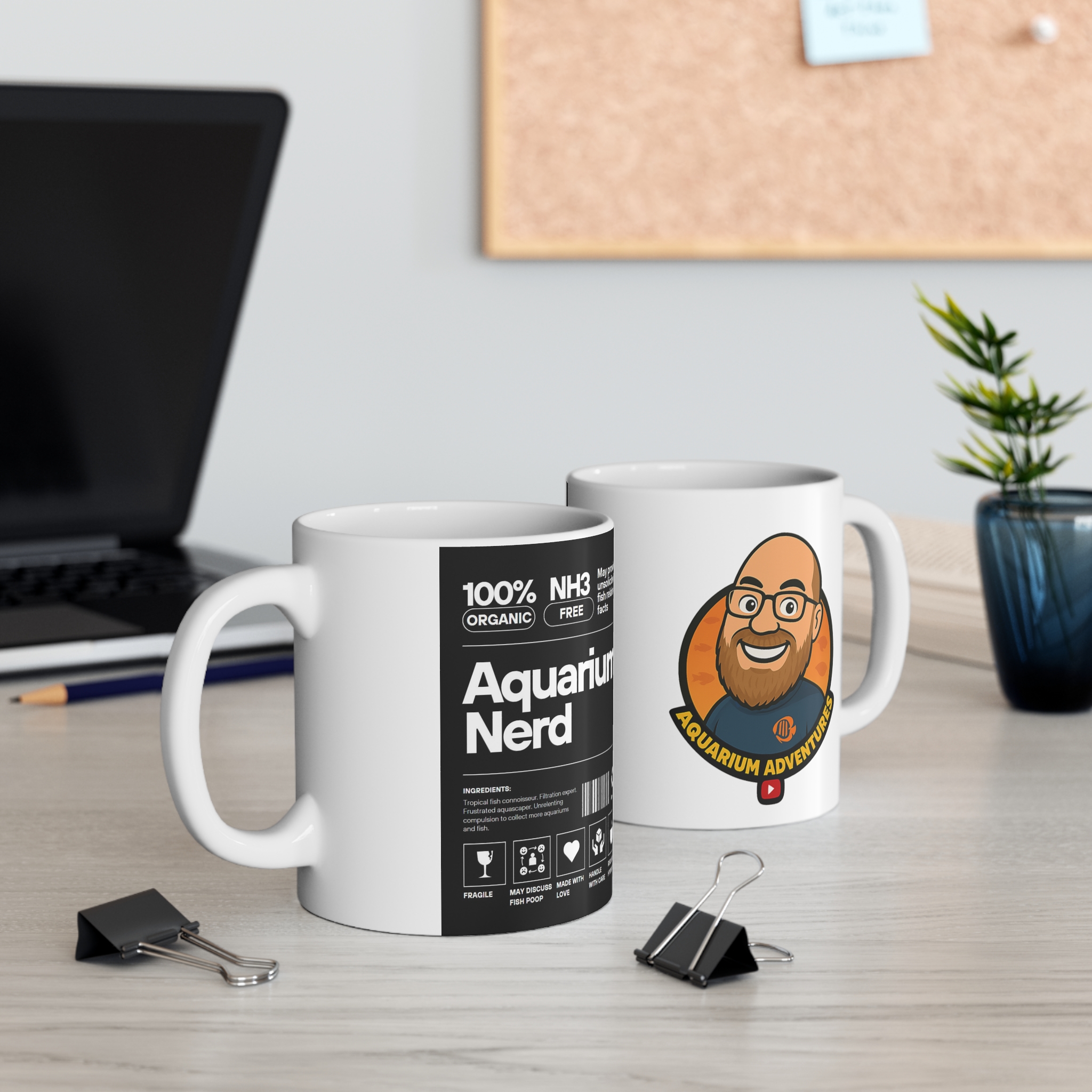 Aquarium Nerd funny Fish Mug, Artistic Drinkware, Unique Ceramic Coffee ...